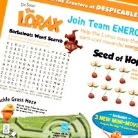 The Lorax activity sheet - Free Dr. Seuss movie printable